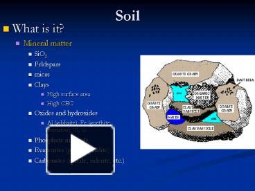 PPT – Soil PowerPoint presentation | free to view - id: 3470e-NmM2N