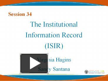 PPT – The Institutional Information Record (ISIR) PowerPoint presentation | free to download ...