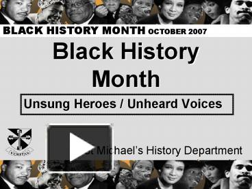 Black History Month presentation | free to view