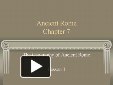 Ancient Rome Chapter 7 presentation | free to view