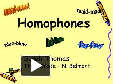 Homophones presentation | free to view
