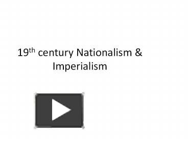 19th century Nationalism presentation | free to download