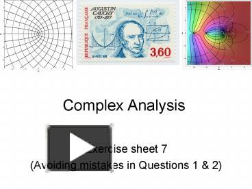Complex Analysis presentation | free to view