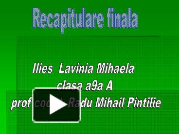 PPT – Proiect Lavinia PowerPoint presentation | free to download - id: 37e349-ODg4O