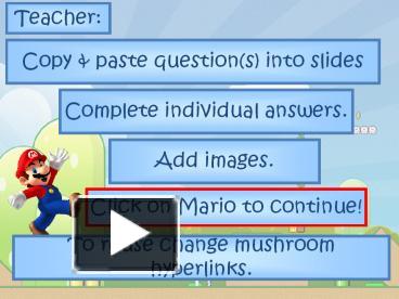 Interactive TEFL Game: Super Mario Classroom Blast presentation | free ...