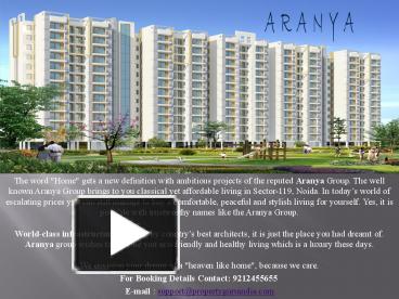 PPT – Aranya Noida@ 9212455655 PowerPoint presentation | free to view - id: 380753-OWUyO