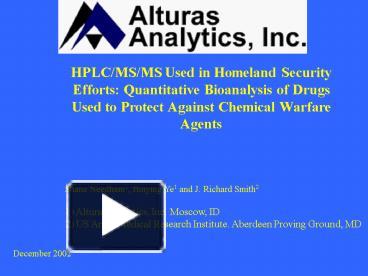 Alturas Analytics, Inc Presentation presentation | free to view