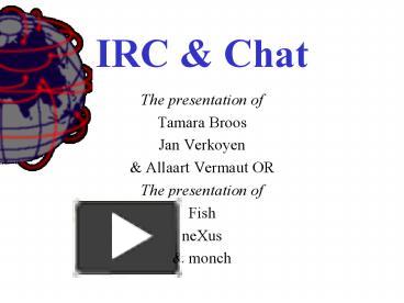 IRC presentation | free to view