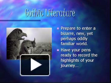 PPT – Gothic Literature PowerPoint presentation | free to view - id ...
