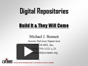 Digital Repositories presentation | free to view