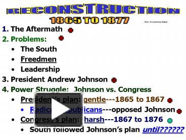 Notes: Reconstruction defined presentation | free to view