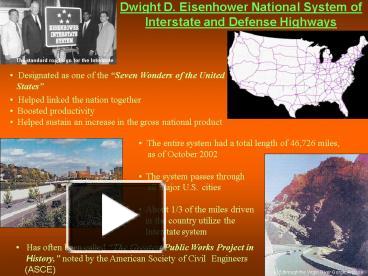 PPT – Dwight D. Eisenhower National System of Interstate and Defense ...