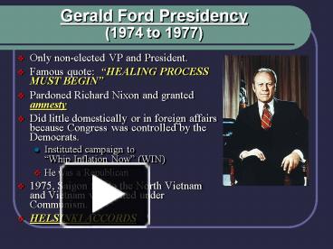 PPT – Only nonelected VP and President. PowerPoint presentation | free ...