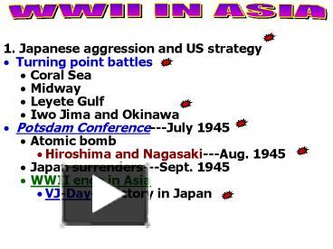 1. Japanese aggression and US strategy presentation | free to view