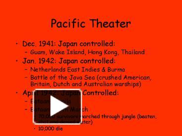 Pacific Theater presentation | free to view