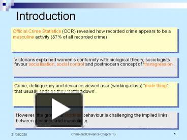 PPT – Official Crime Statistics (OCR) revealed how recorded crime ...