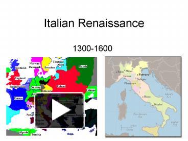 Italian Renaissance presentation | free to view