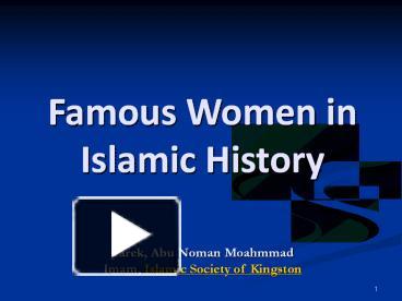 Famous Women in Islamic History presentation | free to download