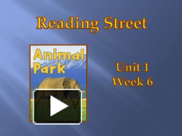 Reading Street presentation | free to view