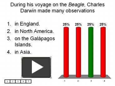 PPT – During his voyage on the Beagle, Charles Darwin made many ...