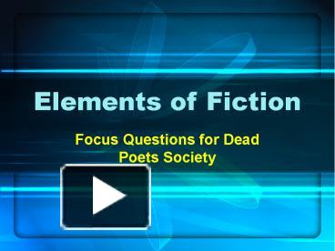 Elements of Fiction presentation | free to download