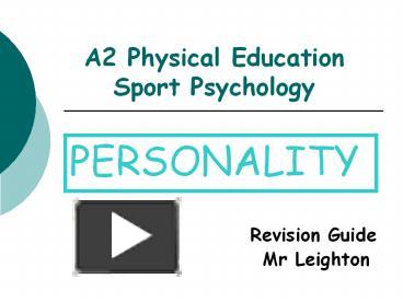 PPT – A2 Physical Education Sport Psychology PowerPoint presentation ...
