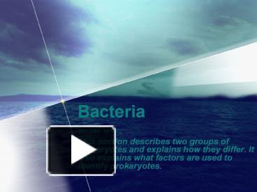 PPT – Bacteria PowerPoint presentation | free to download - id: 3b1cff ...