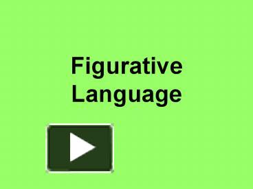 PPT – Figurative Language PowerPoint presentation | free to view - id ...