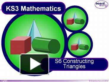 S6 Constructing Triangles presentation | free to view