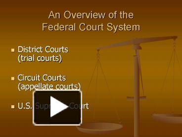 An Overview of the Federal Court System presentation | free to view