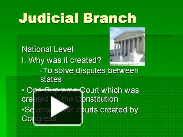PPT – Judicial Branch PowerPoint presentation | free to view - id ...