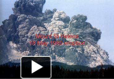 Mount St Helens 18 May 1980 eruption Before after Seattle presentation ...