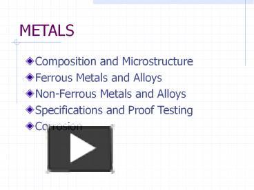 METALS presentation | free to download