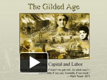 PPT – The Gilded Age PowerPoint presentation | free to view - id ...