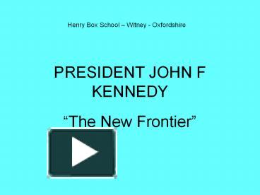 PRESIDENT JOHN F KENNEDY presentation | free to download