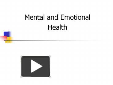Mental and Emotional presentation | free to download