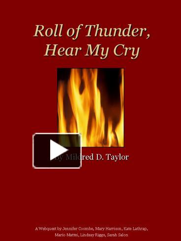 Roll of Thunder, Hear My Cry presentation | free to download