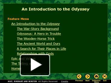 An Introduction to the Odyssey presentation | free to view