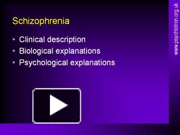 PPT – Schizophrenia PowerPoint presentation | free to download - id ...