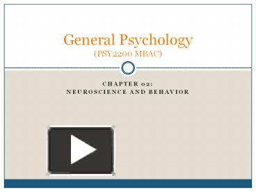 Neuroscience and Behavior presentation | free to view