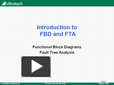 PPT – Introduction to FBD and FTA PowerPoint presentation | free to view - id: 3bd739-MmExY