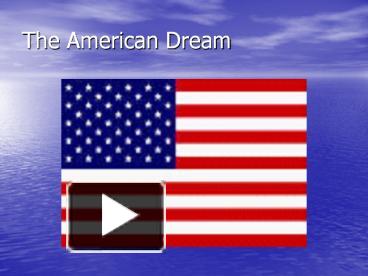 The American Dream presentation | free to download