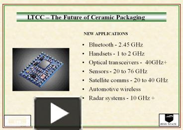 PPT – LTCC PowerPoint presentation | free to download - id: 3be764-YTkzO