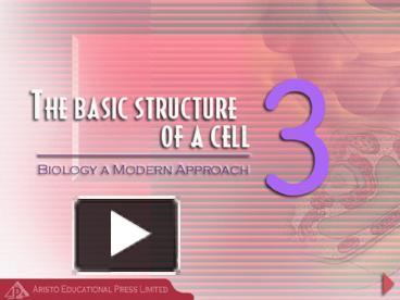 Chapter 3 The Basic Structure of a Cell presentation | free to download
