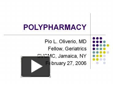 POLYPHARMACY presentation | free to download