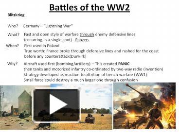 PPT – Battles of the WW2 PowerPoint presentation | free to view - id ...