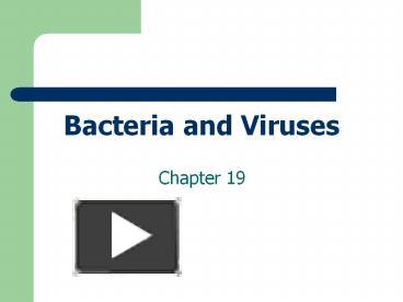 PPT – Bacteria and Viruses PowerPoint presentation | free to download ...