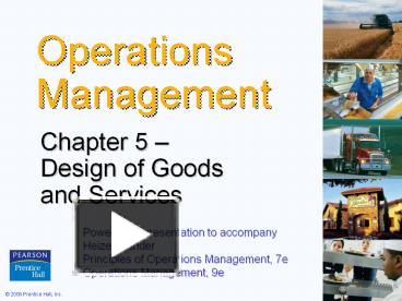 Design of Goods and Services presentation | free to download