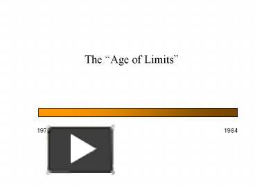 PPT – The Age of Limits PowerPoint presentation | free to view - id ...