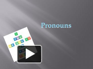 Pronouns presentation | free to view